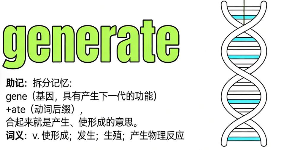 generate是什么意思|generate的用法|generate的单词速记|generate怎么读|generate的考法 ...