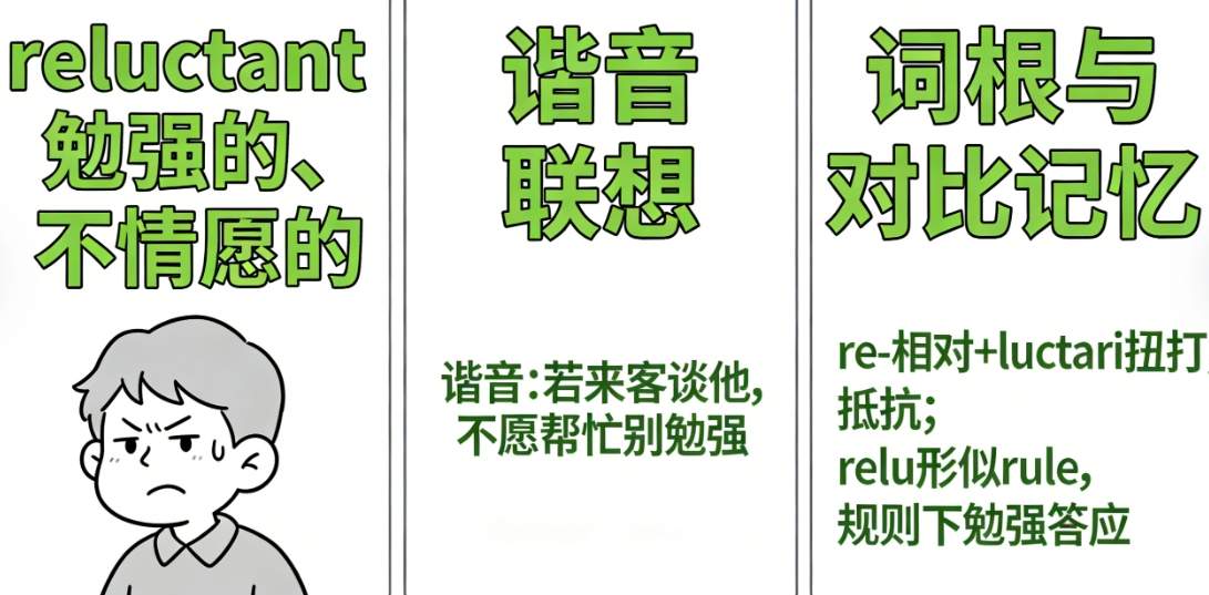reluctant是什么意思|reluctant的用法|reluctant的单词速记|reluctant怎么读|reluctant的考法 ...