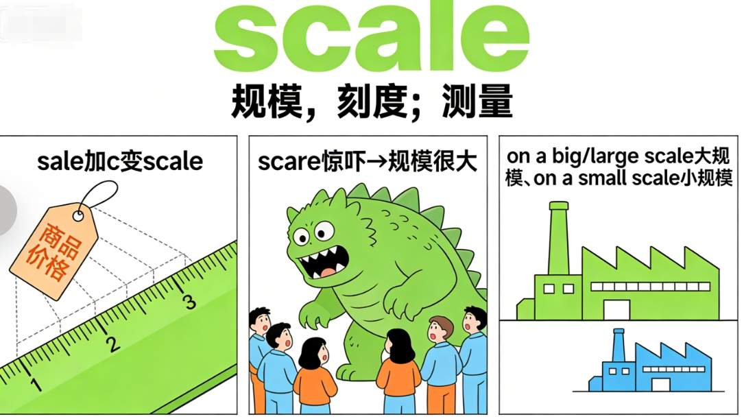 scale是什么意思|scale的用法|scale的单词速记|scale怎么读|scale的考法|scale的中文释义|scale的例句 ...